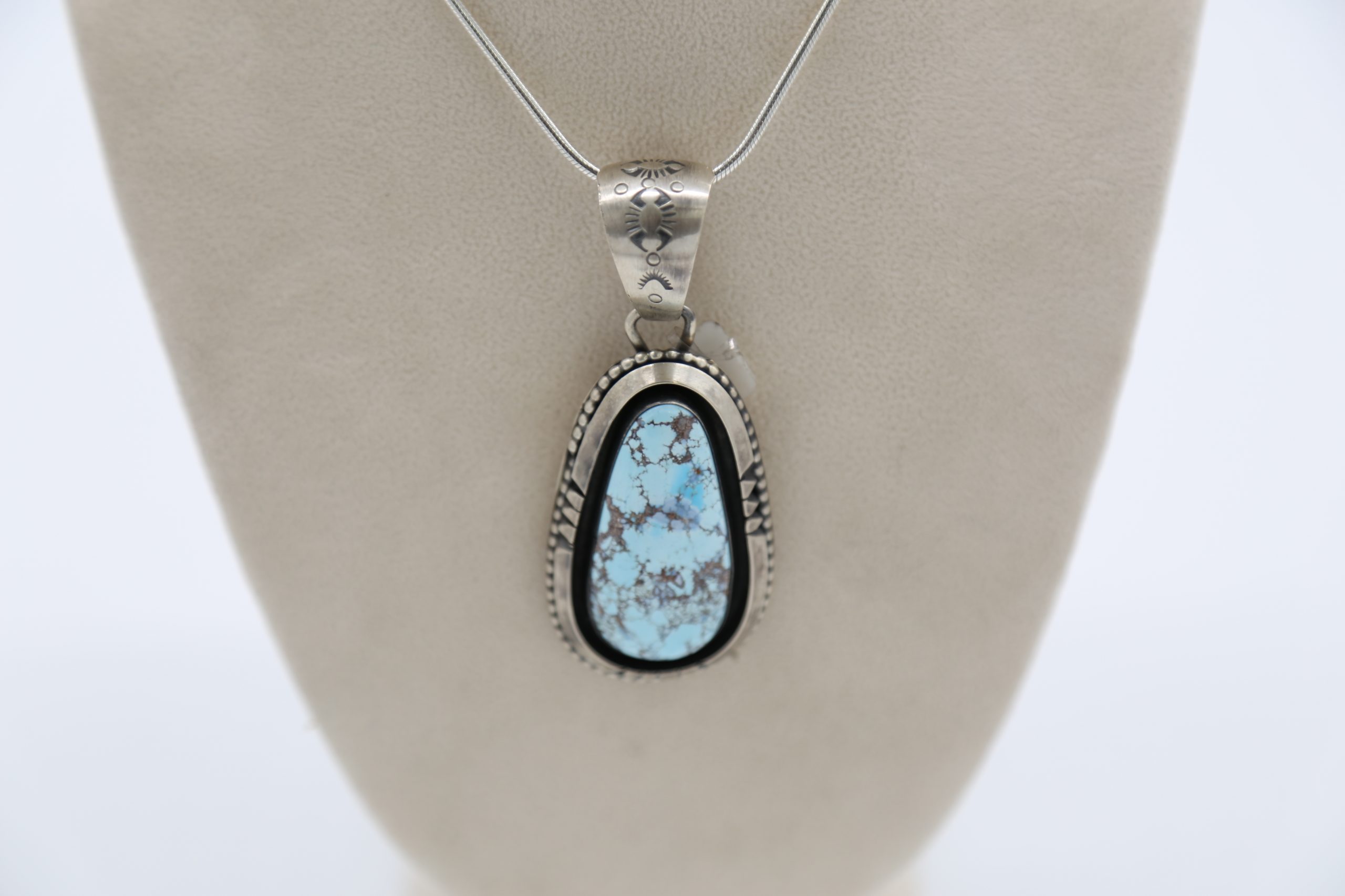 Sterling Silver & Golden Hills Turquoise Pendant Necklace - Sunrise Jewelry