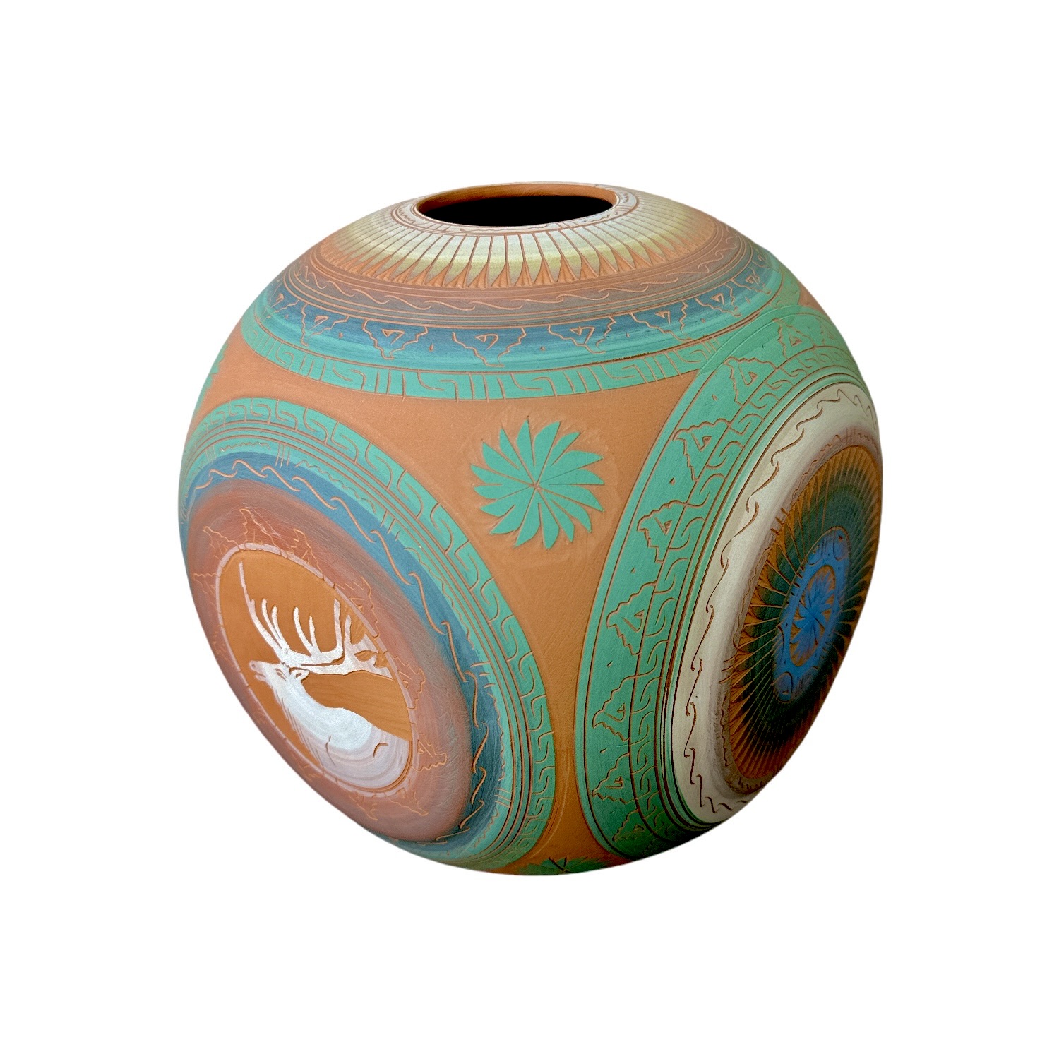 V. King Navajo Handmade Clay Pot - Sunrise Jewelry